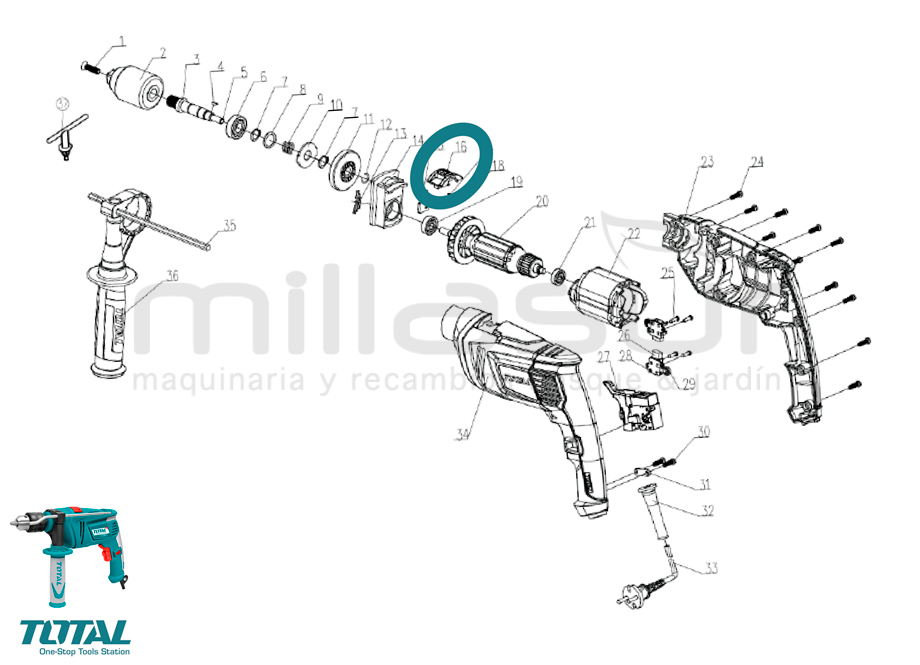 HAMMER-DRILL SELECTOR TG109136 | Millasur | Maquinaria y recambios para ...